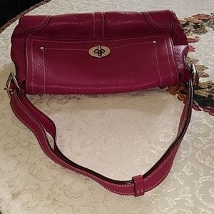Coach | Bags | Fushia Leather Coach Shoulder Bag | Poshmark